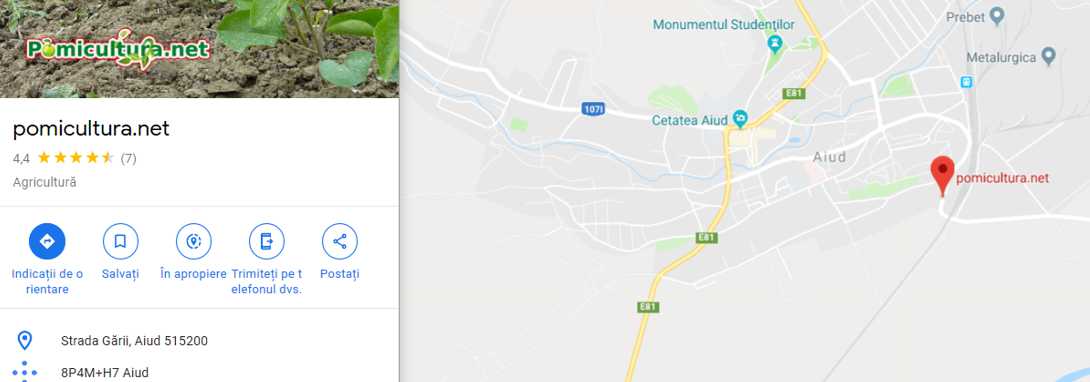pepiniera Aiud - Pomicultura.net contact - adresa - telefon